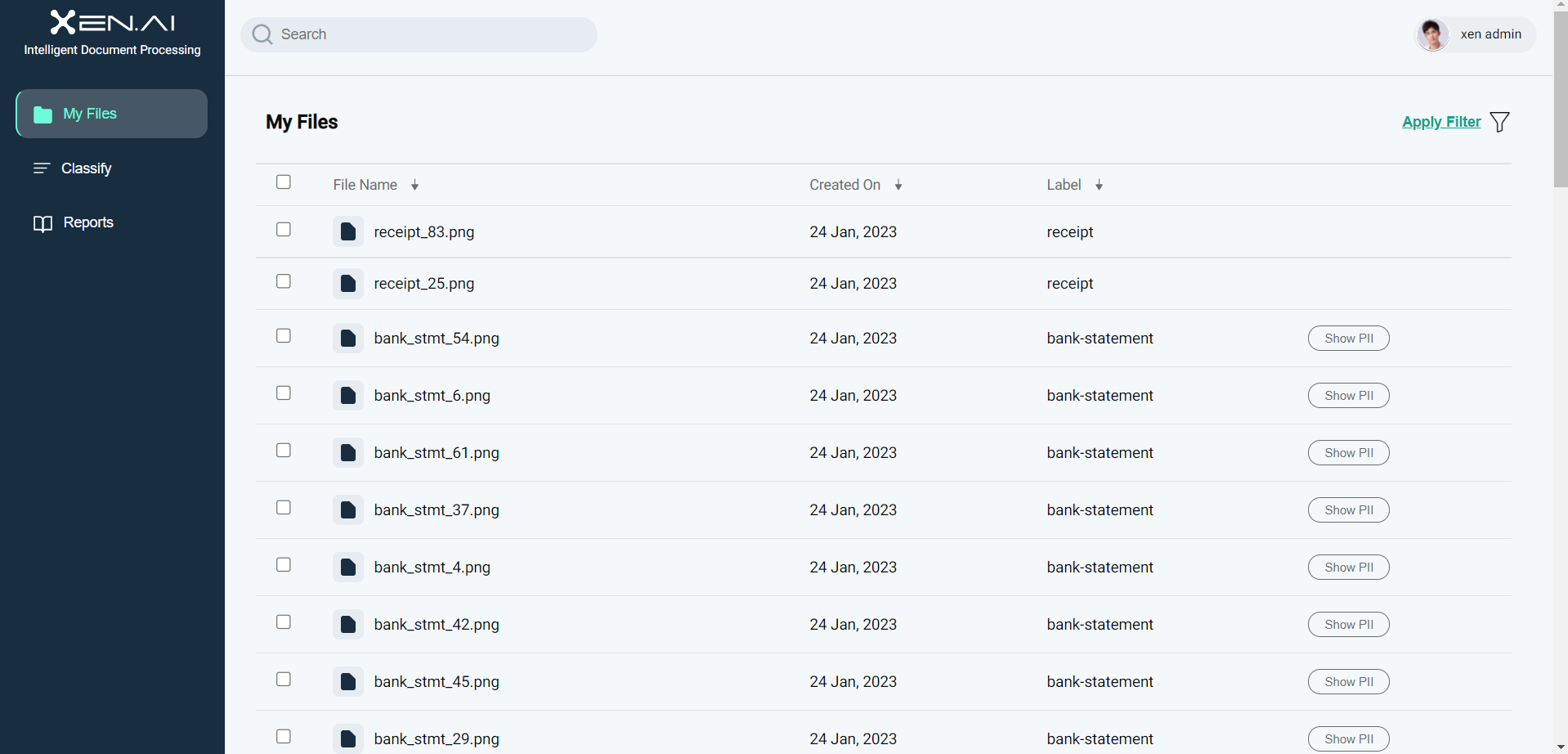 Xen.AI Intelligent Document Processing